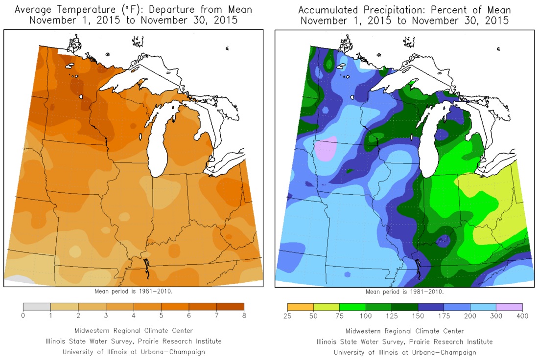 A Warm and Wet November 2015